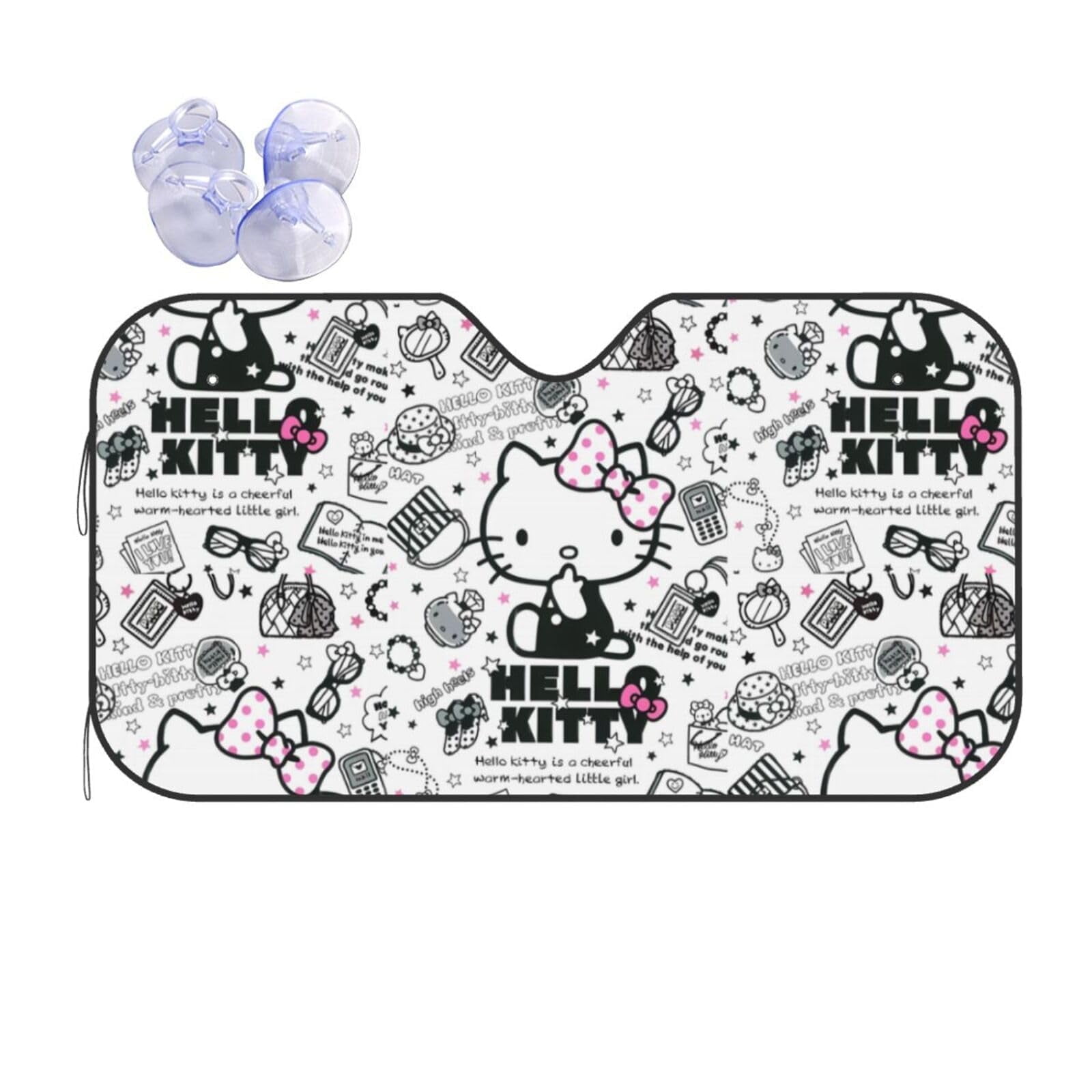 Hello Kitty Car Sun Shade Front Windshield Sun Shade Hardened Sun Visor ...