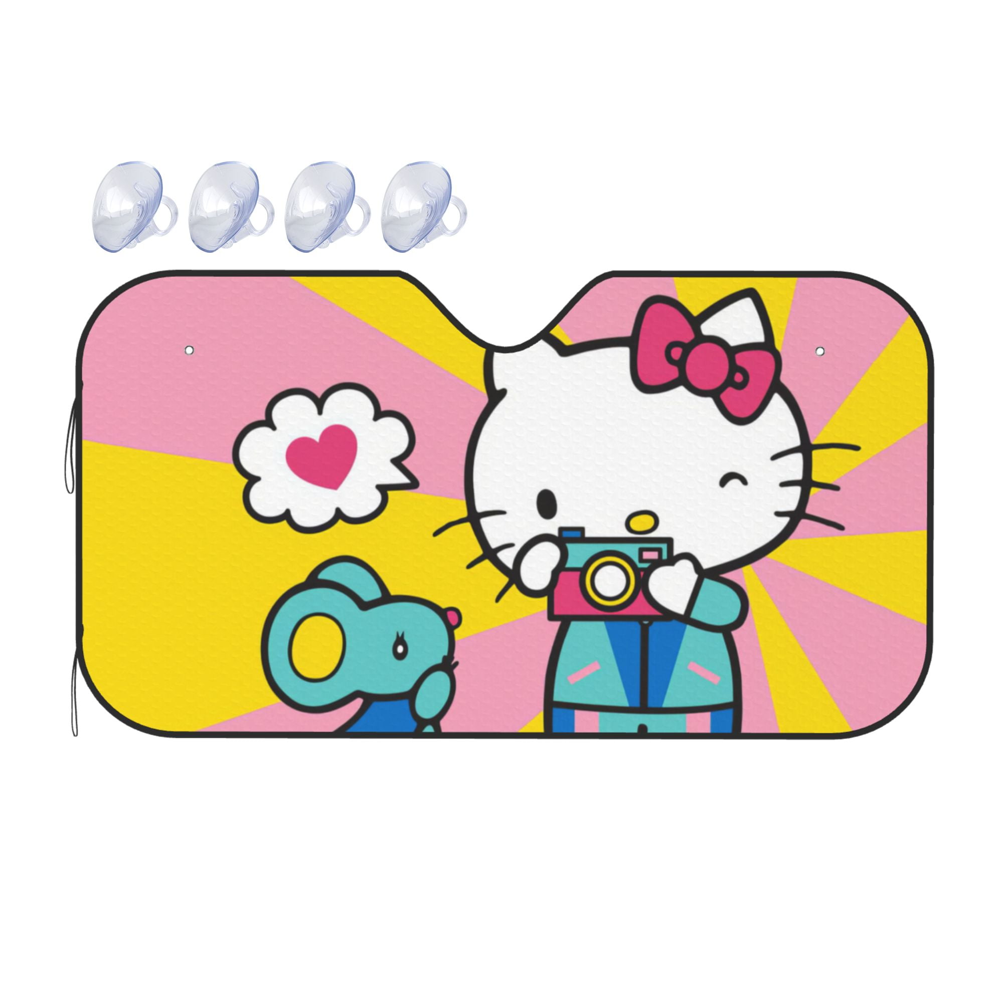 Hello Kitty Car Sun Shade Windshield Sunshade Block Uv Rays Protector ...