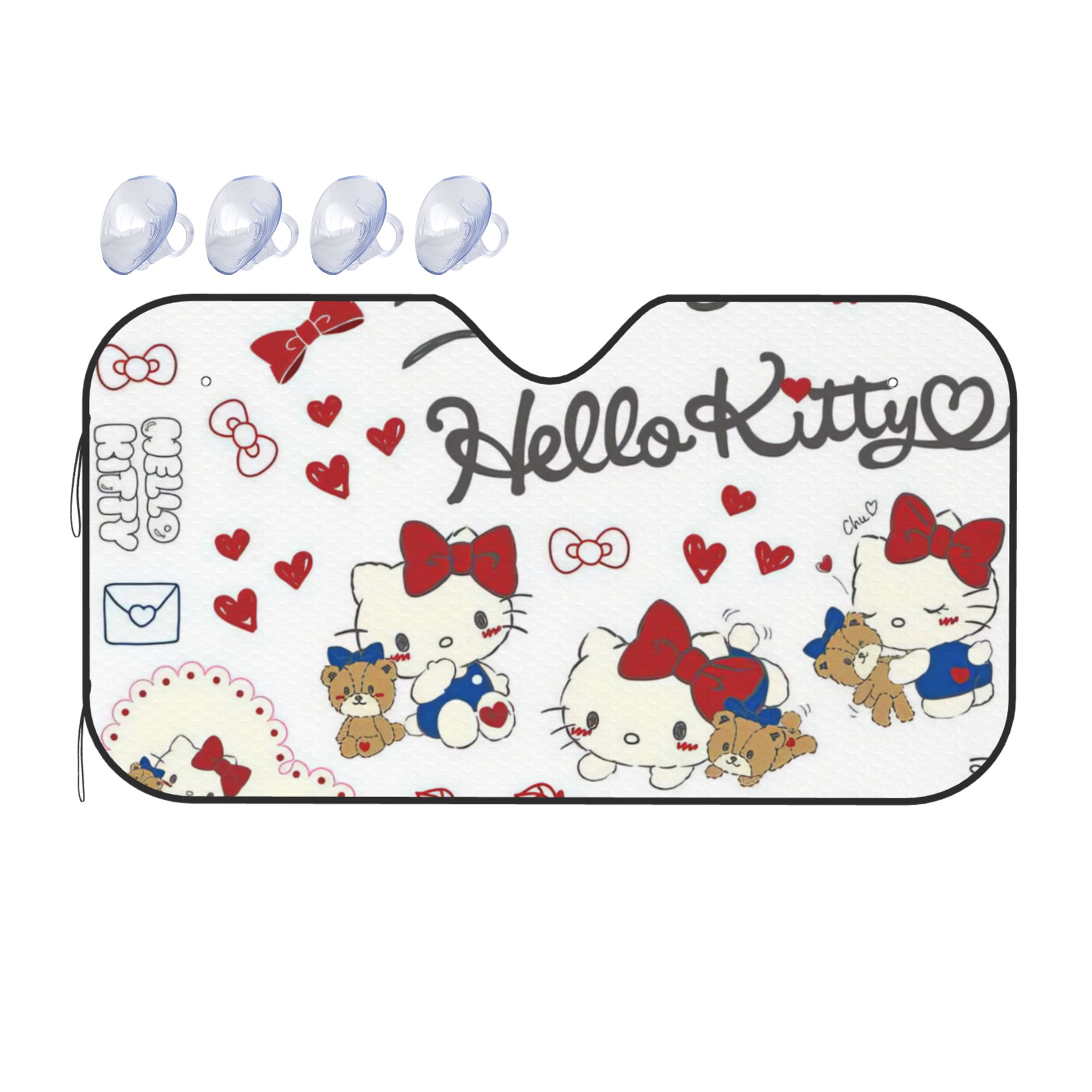 Hello Kitty Car Sun Shade Windshield Sunshade Block Uv Rays Protector ...