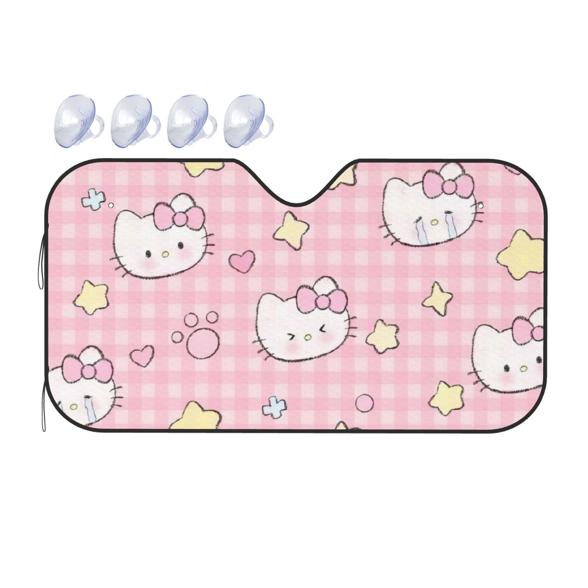 Hello Kitty Car Sun Shade Windshield Sunshade Block Uv Rays Protector ...