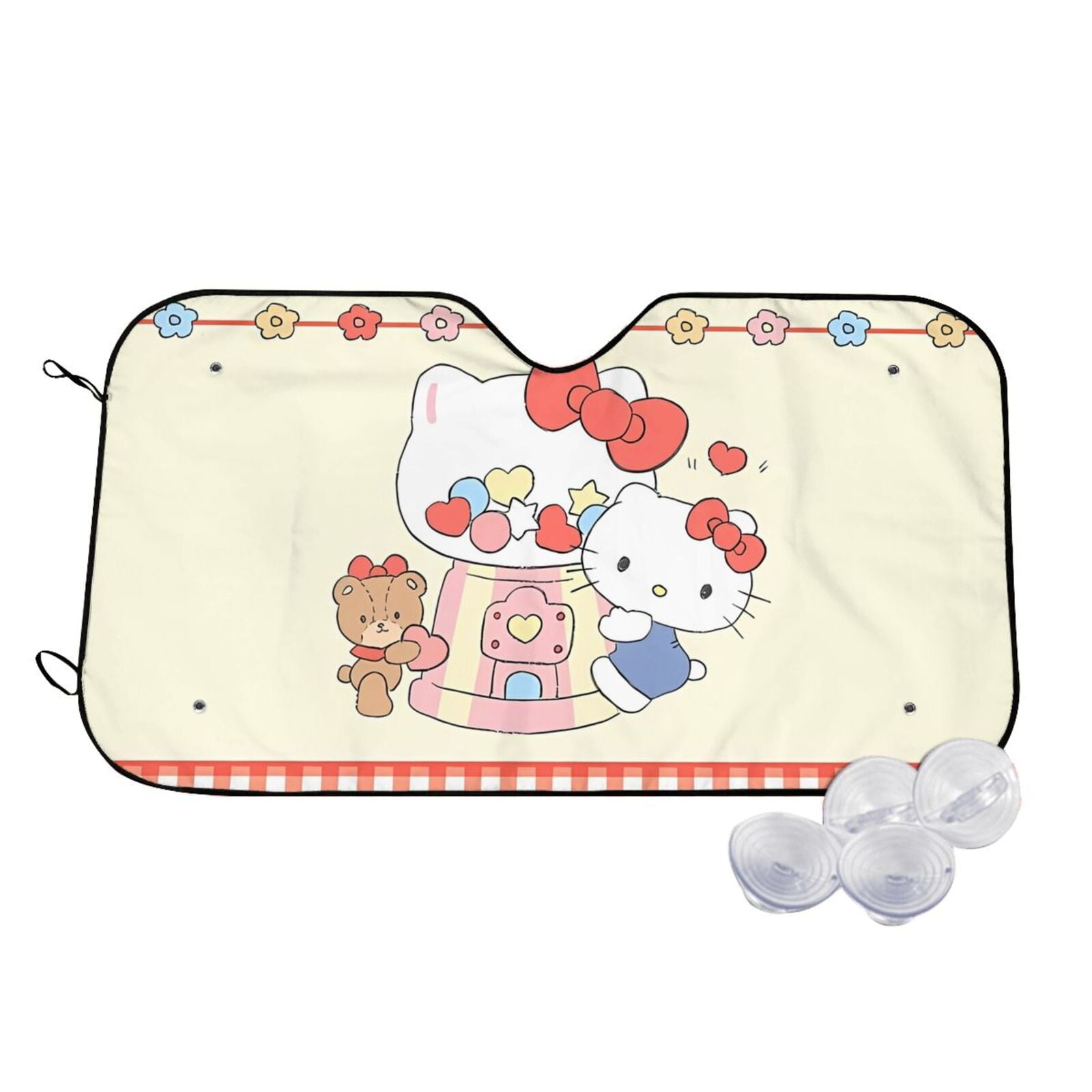Hello Kitty Car Windshield Sun Shade Foldable Front Window Sunshade UV ...