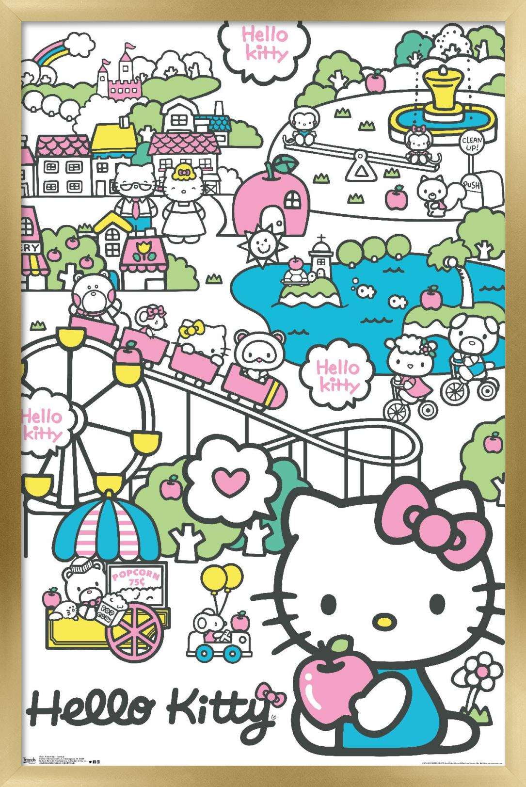 Hello Kitty - Carnival Wall Poster, 22.375" x 34", Framed - Walmart.com