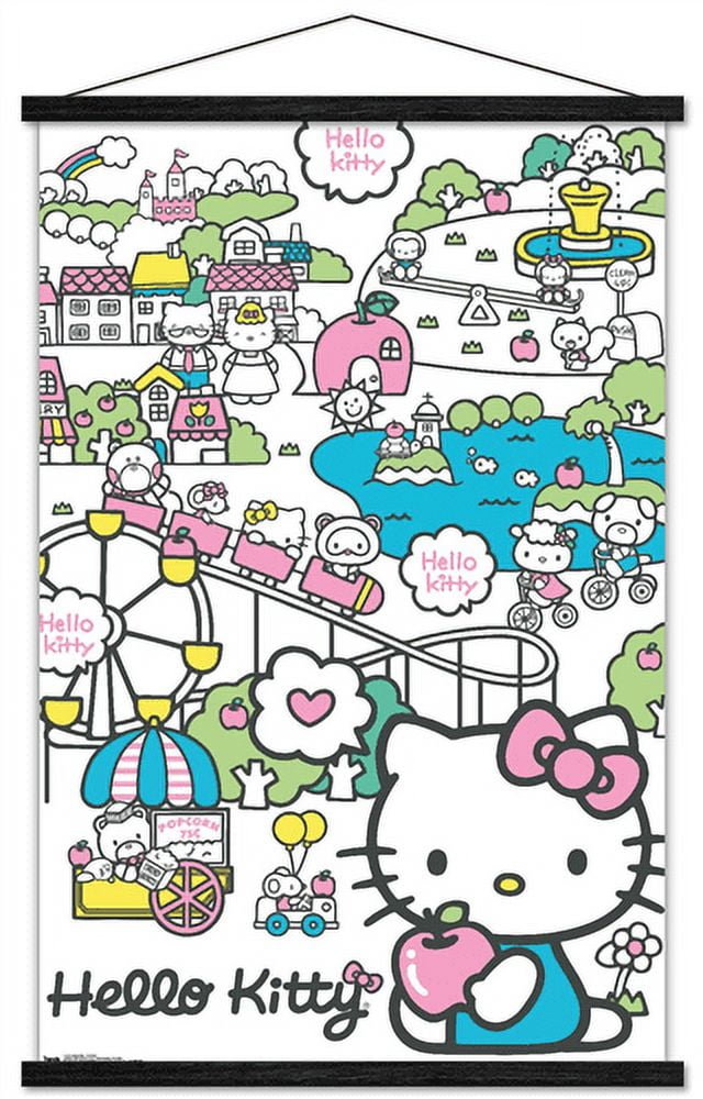Hello Kitty - Carnival Wall Poster with Magnetic Frame, 22.375" x 34 ...
