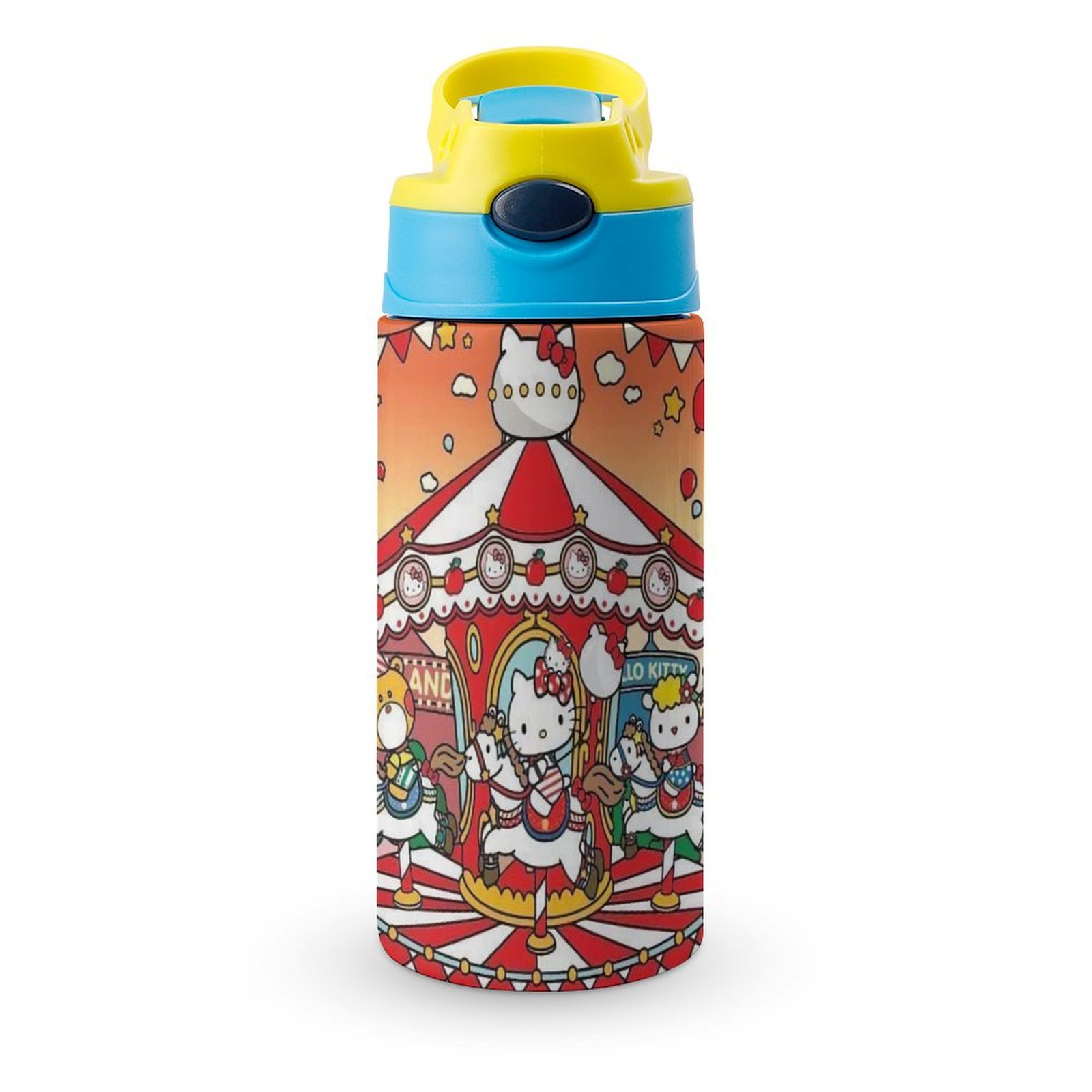 Hello Kitty Carousel Kids Insulated Water Bottle - 12oz BPA-FREE Kids ...
