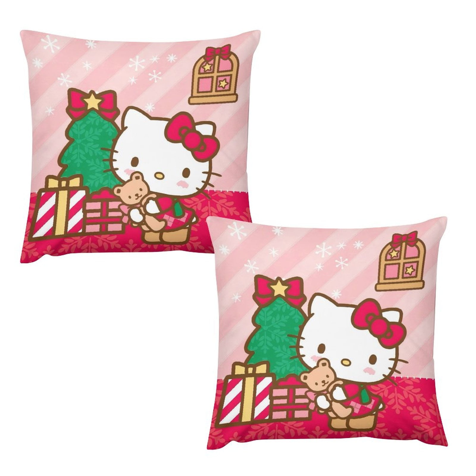 Hello Kitty Cartoon Anime Soft Hug Pillowcase Reversible 12 "x12 ...