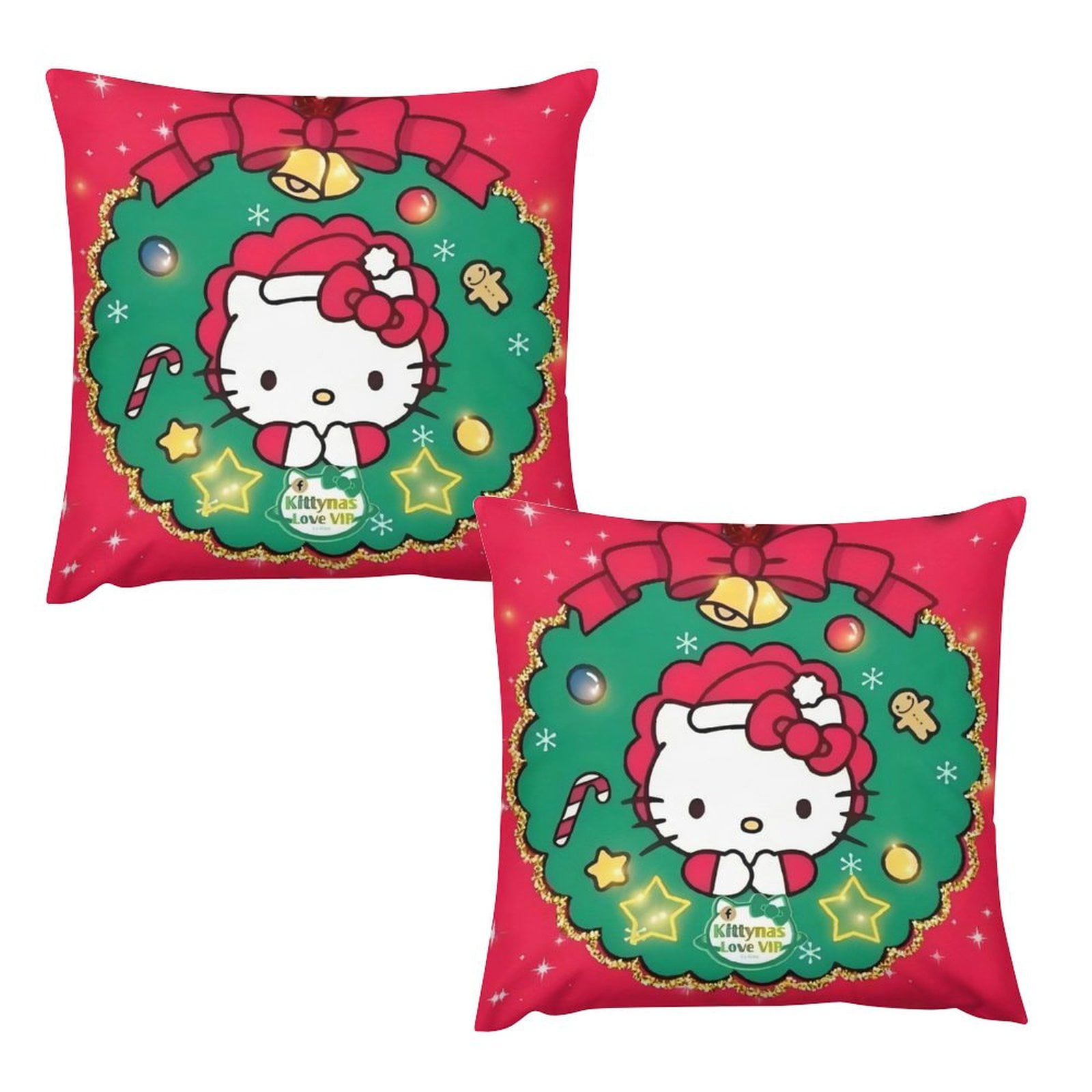 Hello Kitty Cartoon Anime Soft Hug Pillowcase Reversible 18 "x18 ...