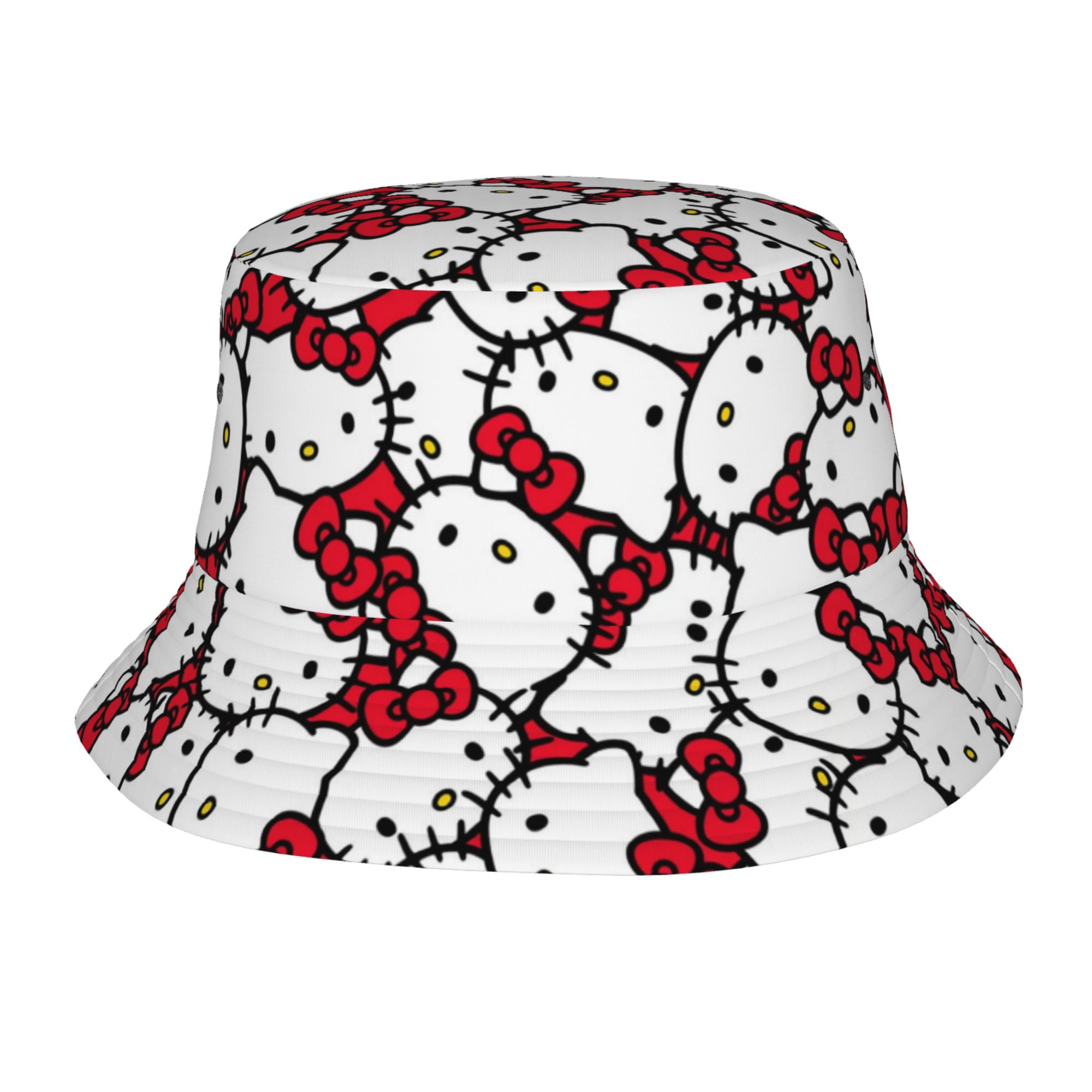 Hello Kitty Cartoon Bucket Hat For Women Men Teens Summer Beach ...