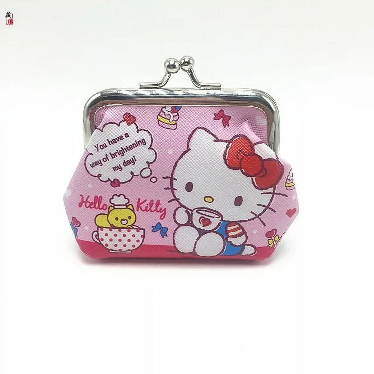 Hello Kitty Cartoon Coin Pouch Purse Sanrio Creative Small Wallet ...