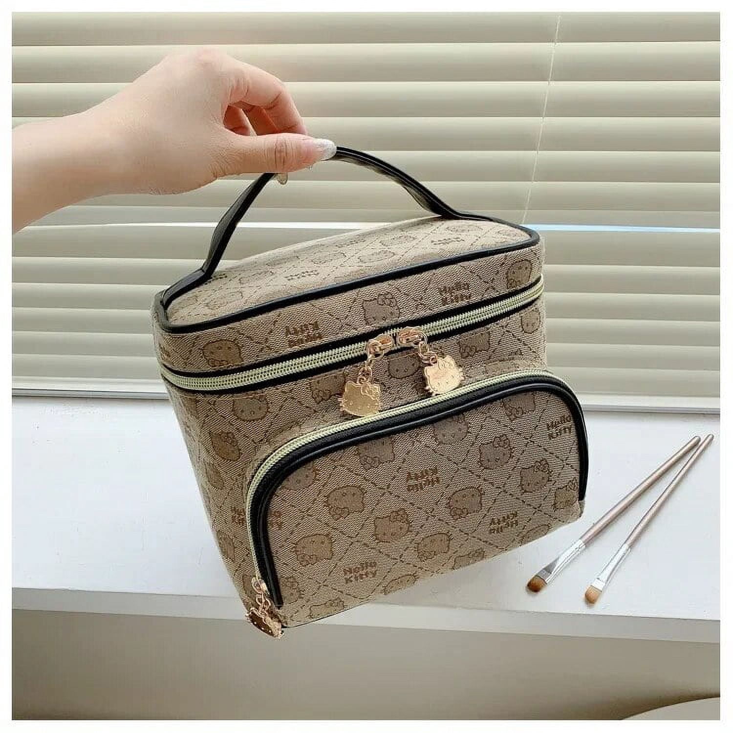 Hello Kitty Cartoon Cosmetic Bag Fresh Canvas Portable Mommy Bag Lunch ...