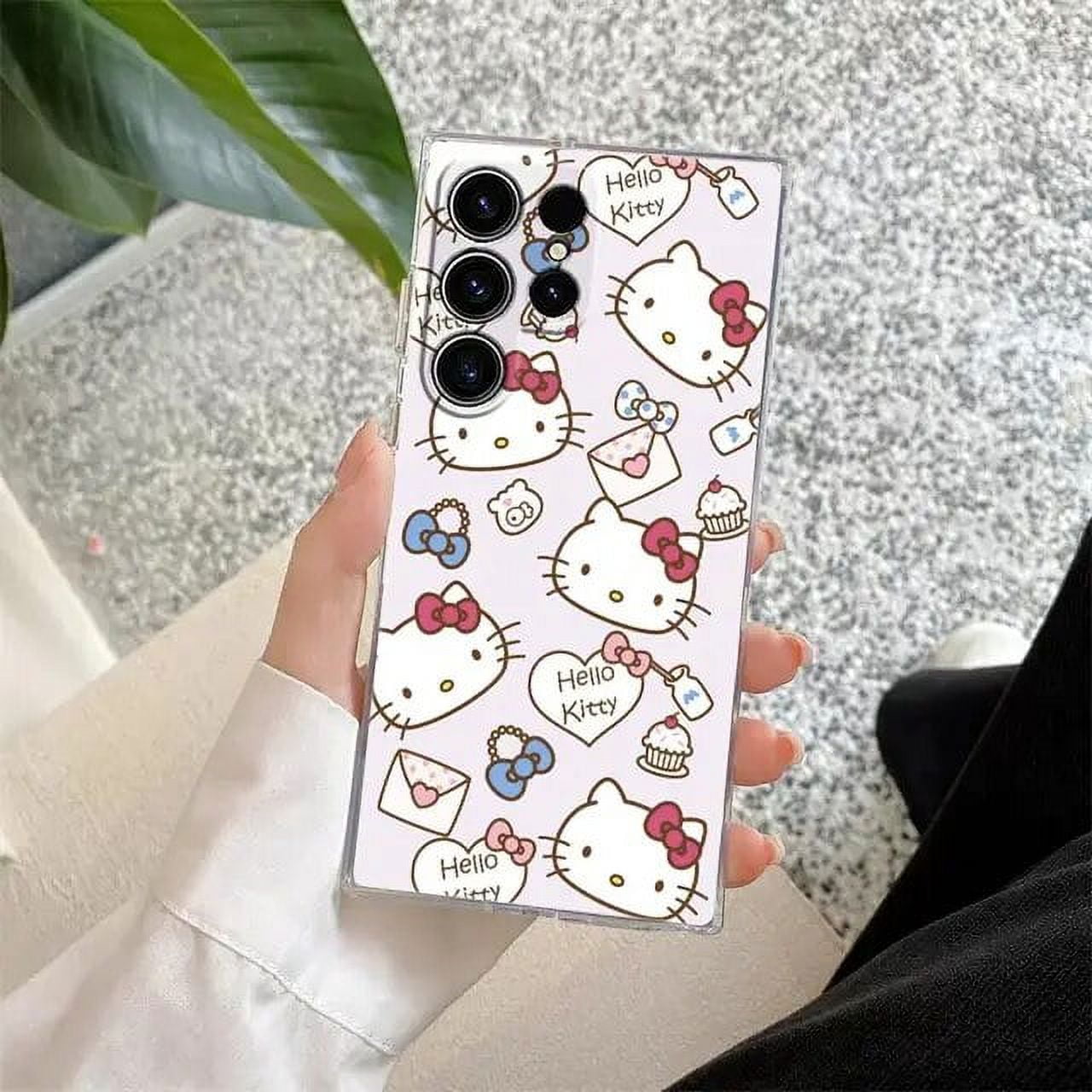 Hello Kitty Cartoon Phone Case For Samsung S24 S23 Ultra S22 S20 Plus S21 FE Clear Cases Cover ...