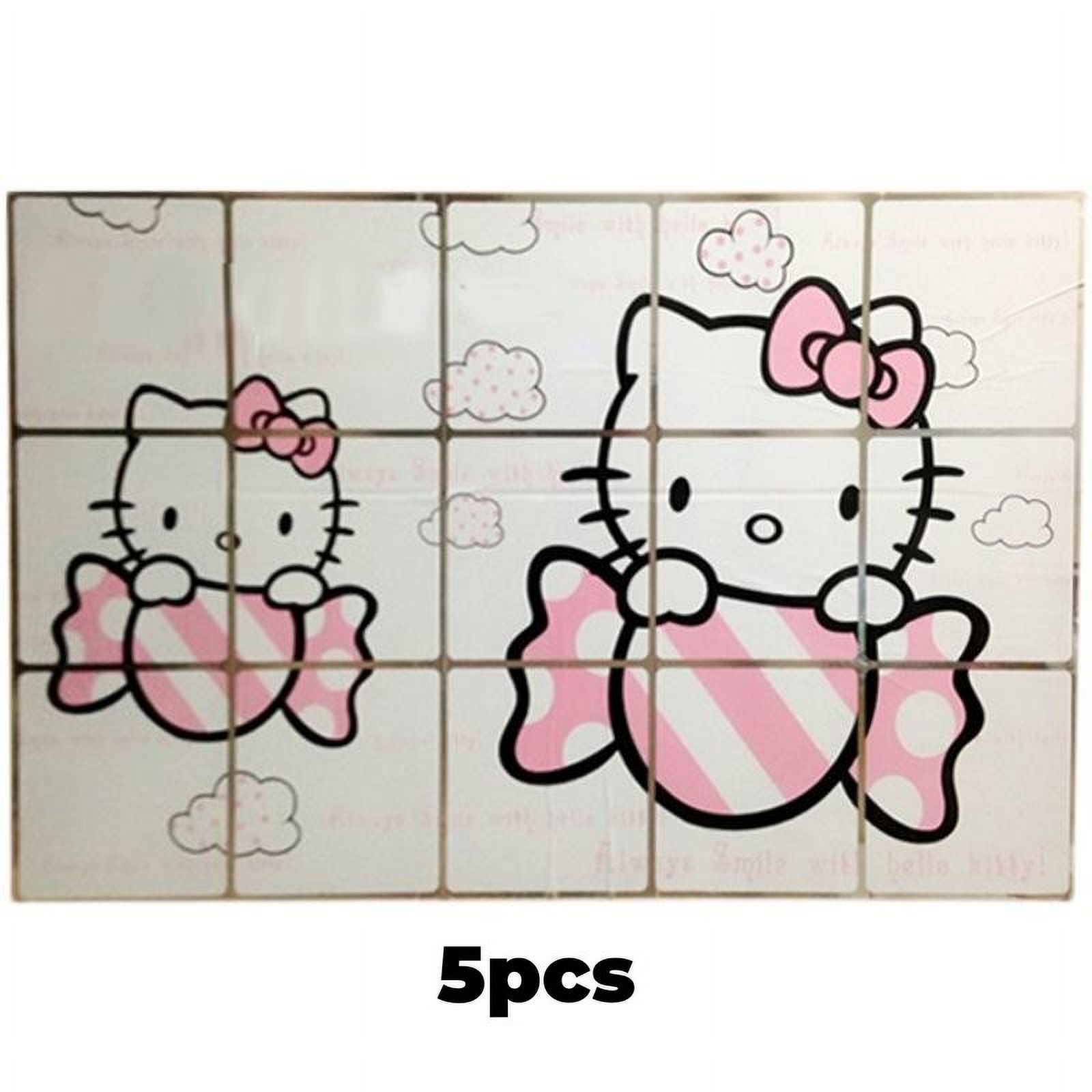 Hello Kitty Cartoon Removable Waterproof Kitchen Oil Proof Tile Sticker ...