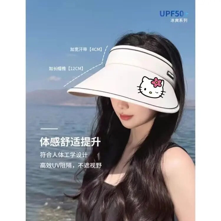 Hello Kitty Cartoon Sun Hat Sanrio My Melody Anime Kawaii Kuromi Girl ...