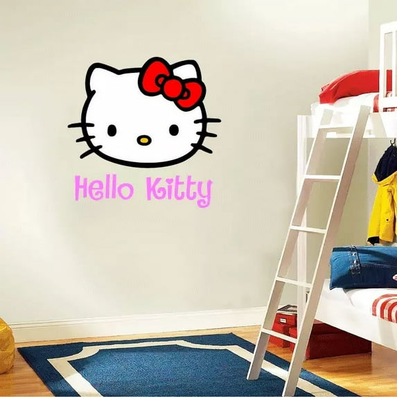 Hello Kitty Cartoon Wall Decor Sticker Phone Decal Water Bottle ...