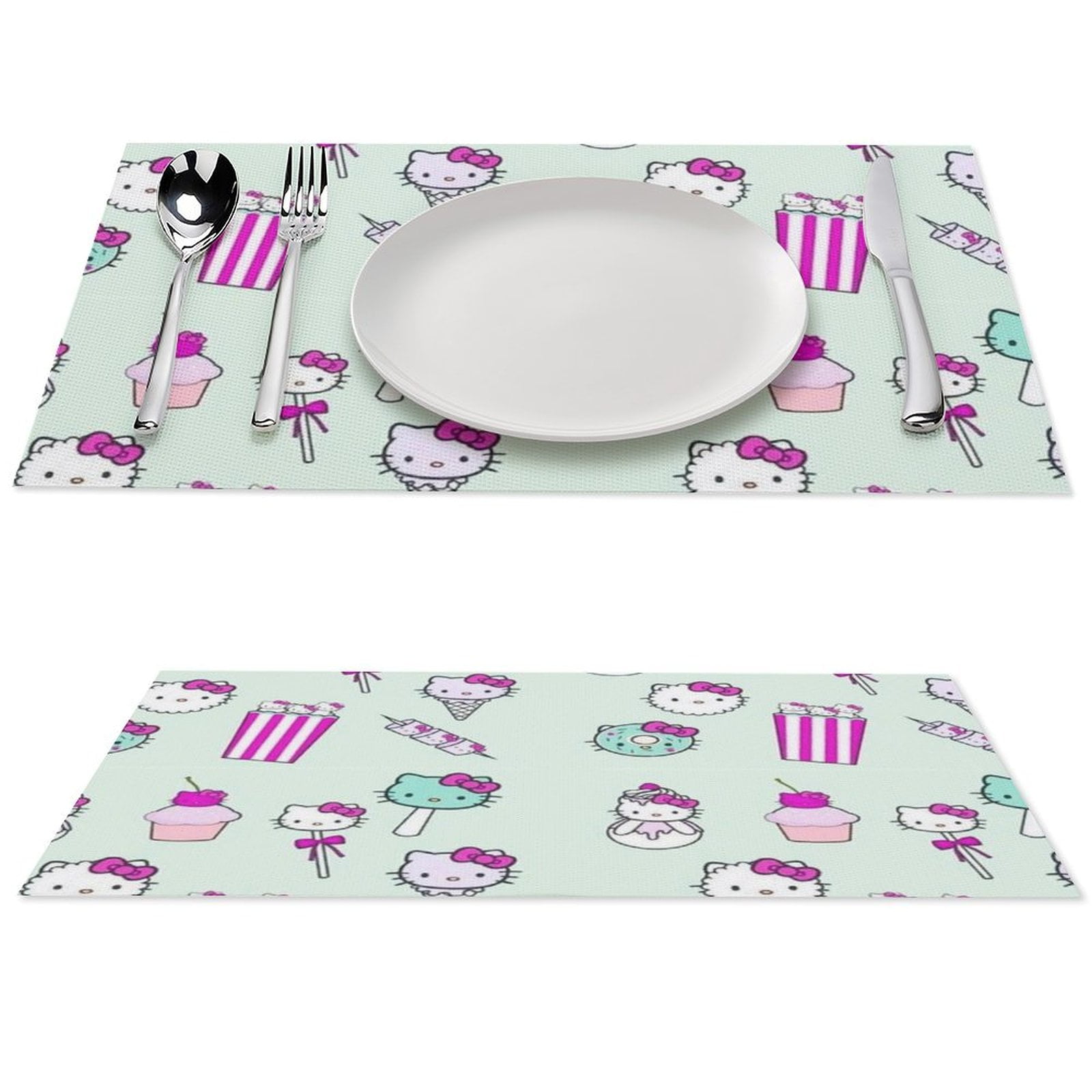 Hello Kitty Cartoon placemats are suitable for indoor dining table mats ...