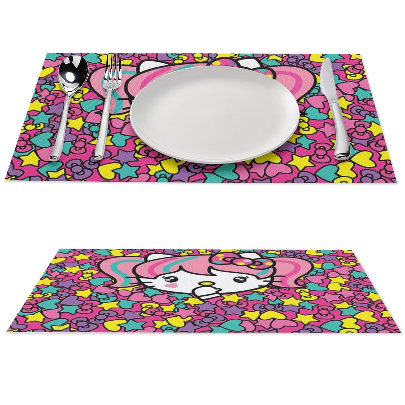 Hello Kitty Cartoon placemats are suitable for indoor dining table mats ...