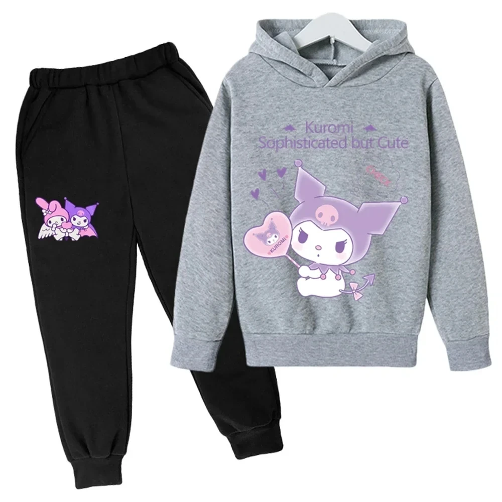Hello Kitty Casual Funny Children's Tracksuit Boys Kuromi Kids Hoodies ...