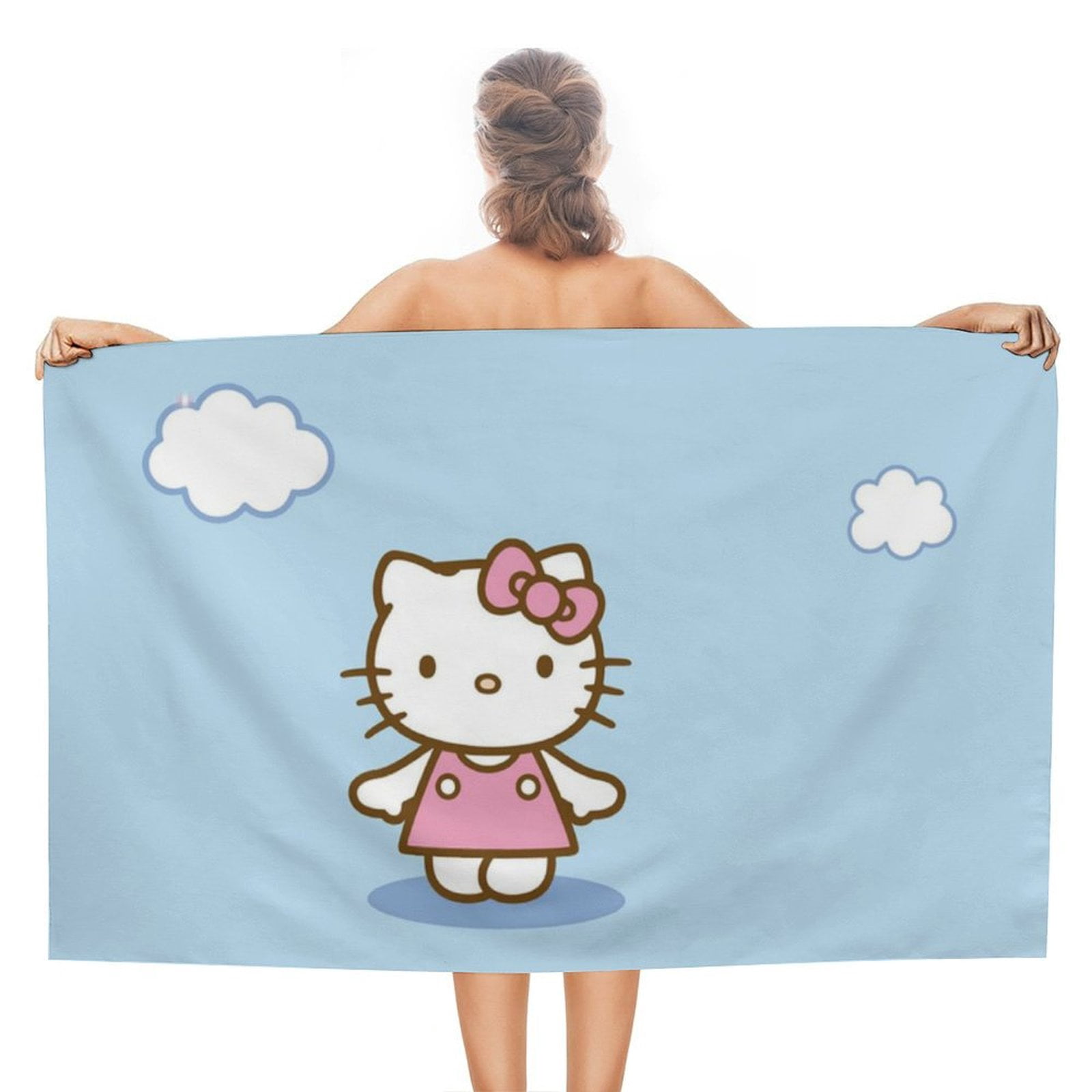 Hello Kitty Cat Cloud Sanrio My Melody Super Soft Cotton Bath/Pool ...