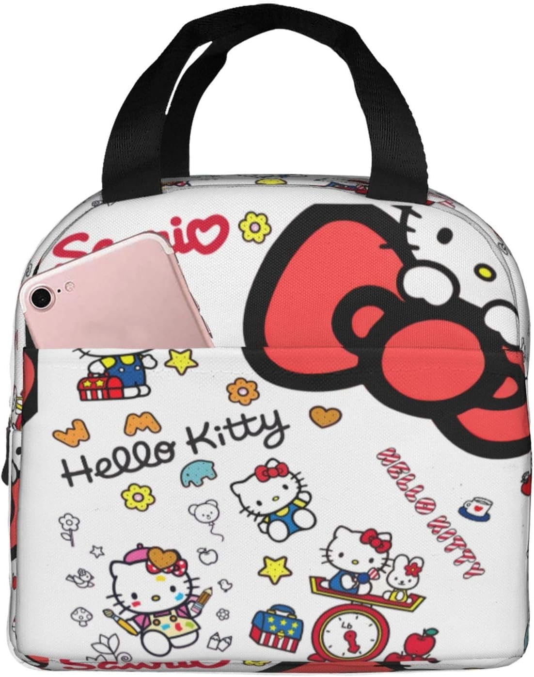 Hello Kit-ty Cat Insulated Lunch Bag Reusable Office Outdoor Meal ...
