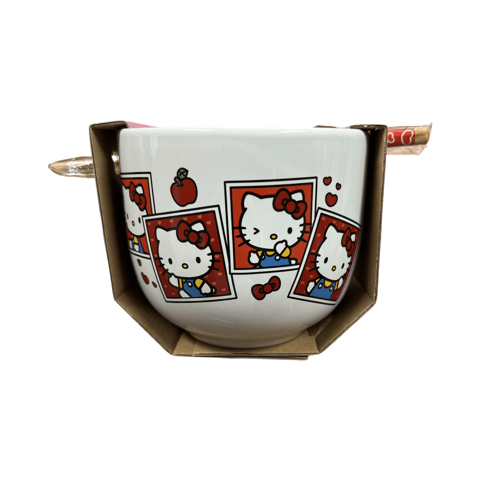 Hello Kitty Ceramic Ramen Bowl with Chopsticks 18 Ounces - Walmart.com