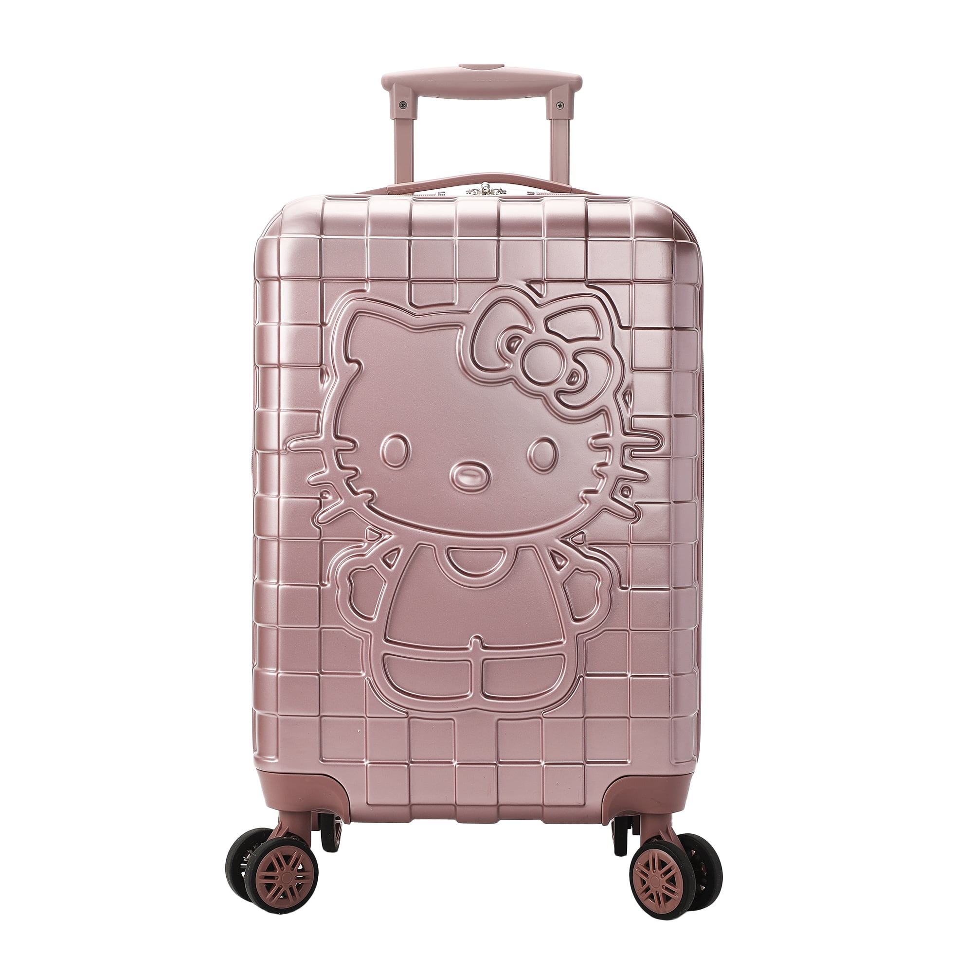 Hello Kitty Character Print Pink Plaid 20" Adult Hardside Carry-on ...