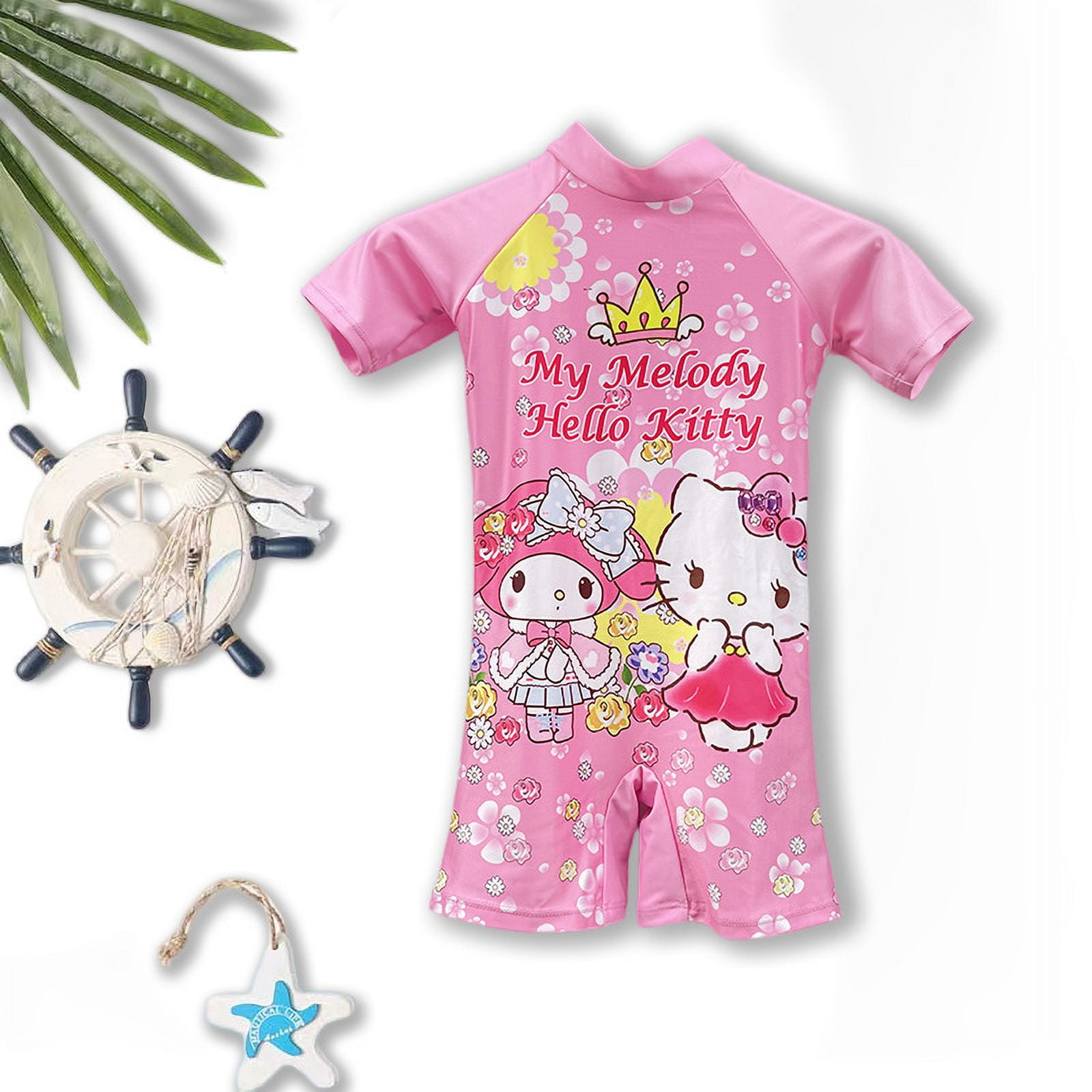 Hello Kitty Child Bikini Girls Swimwear Kid One-Piece Swimsuit Cute 2 ...