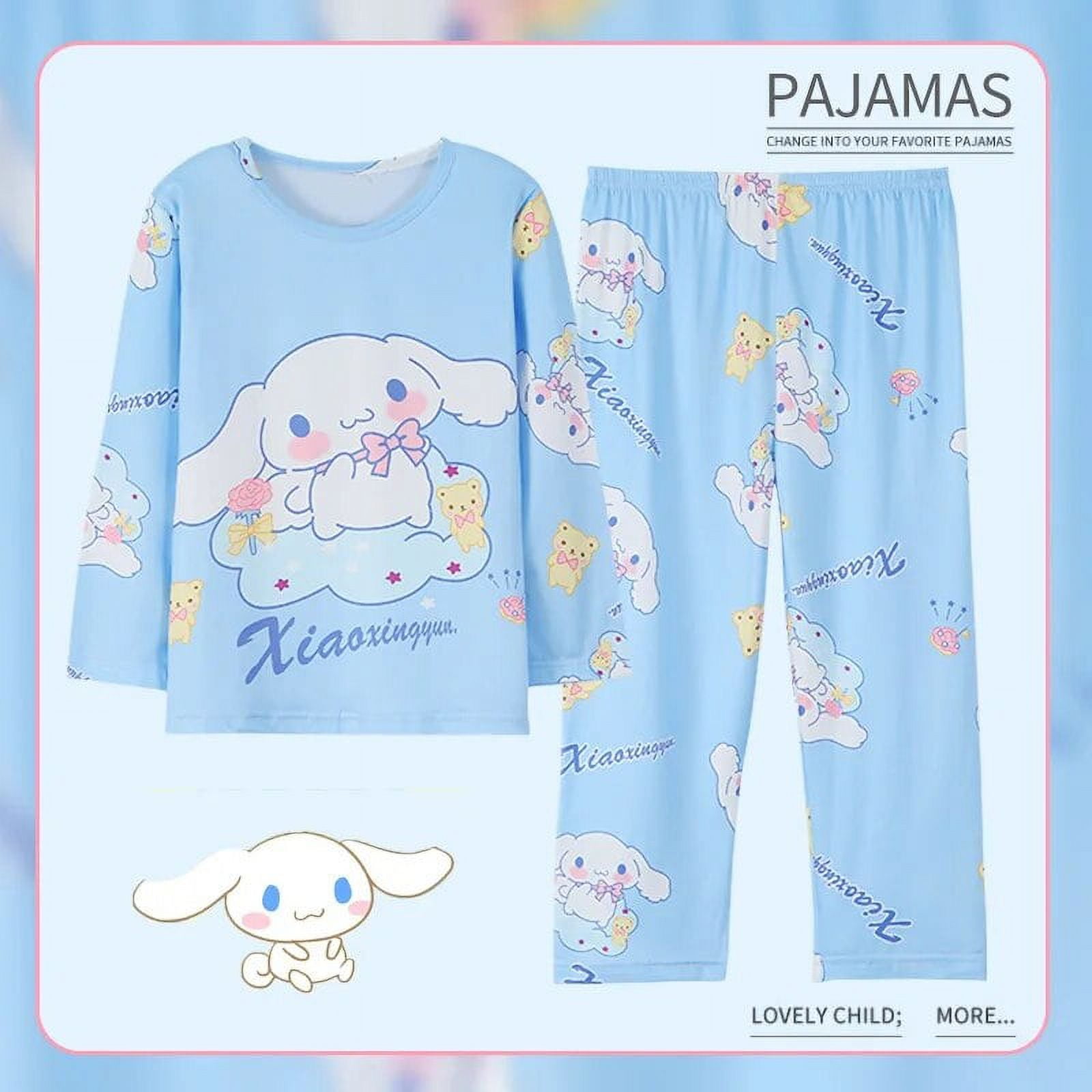 Hello Kitty Children Pajamas Set Anime Kuromi Cinnamoroll Sleepwear ...