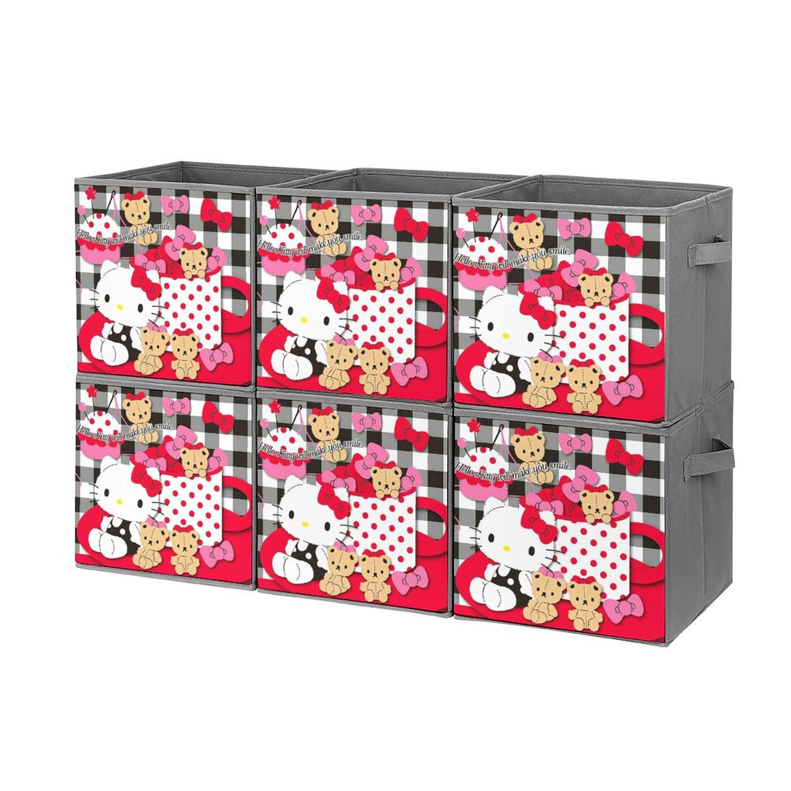 Hello Kitty Children's folding storage box 6PCS - Walmart.com