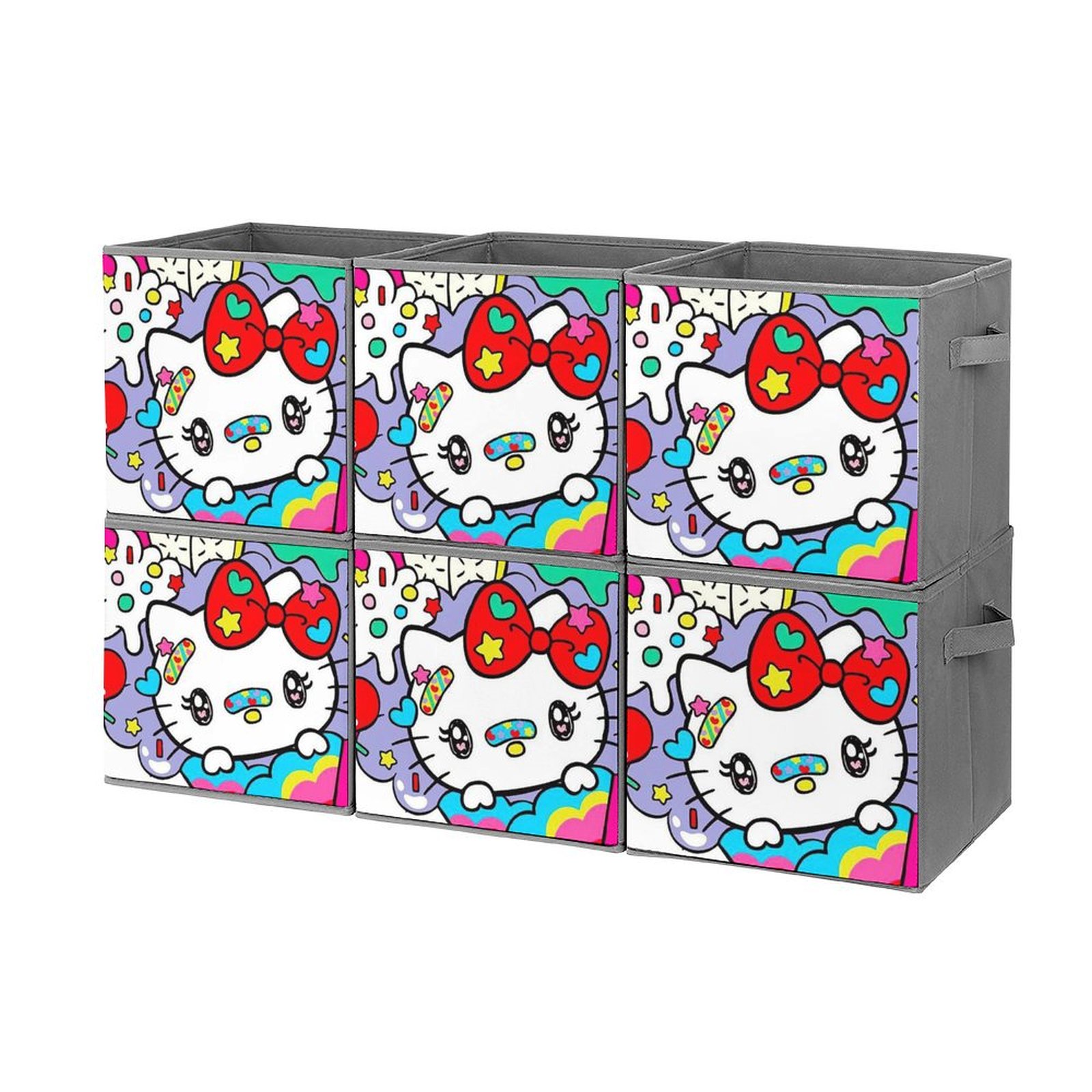Hello Kitty Children's folding storage box 6PCS - Walmart.com