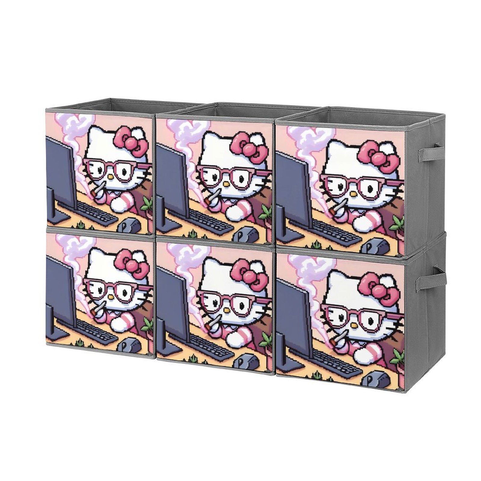 Hello Kitty Children's folding storage box 6PCS - Walmart.com