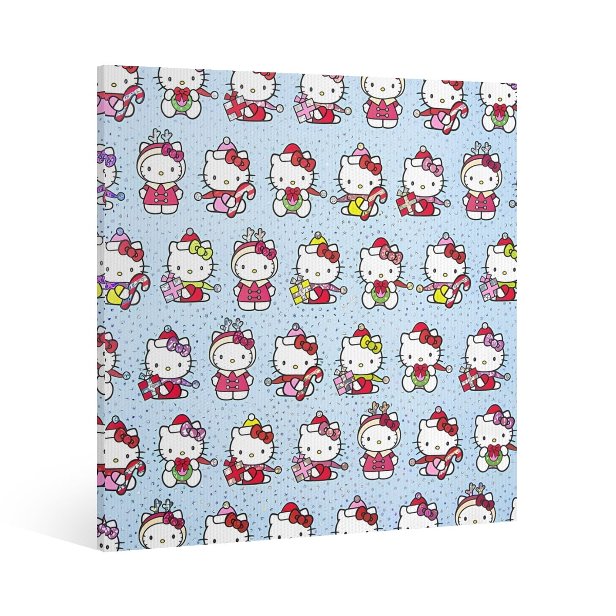 Hello Kitty Christmas Canvas Wall Art Cartoon Wall Decor | HD Printed ...