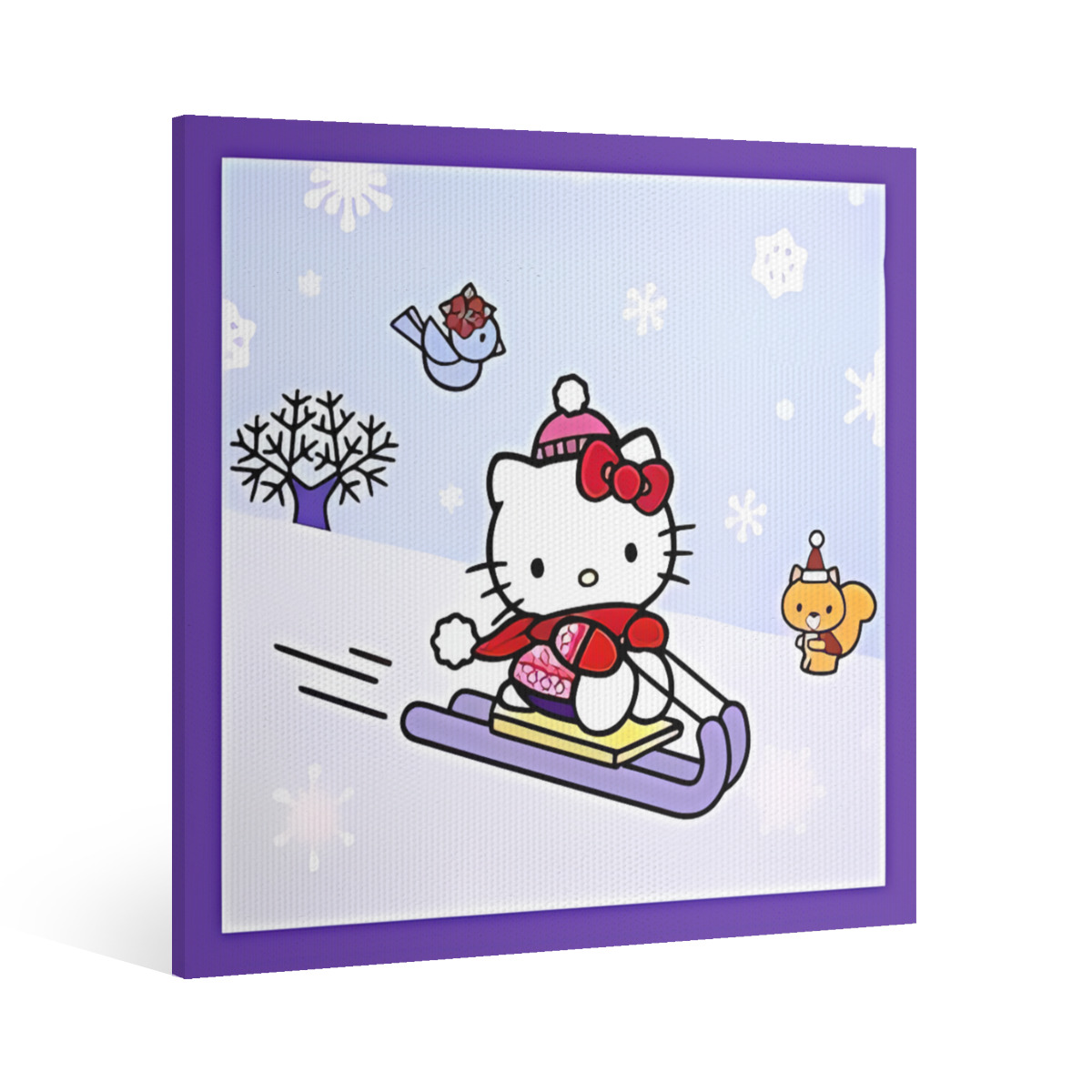 Hello Kitty Christmas Canvas Wall Art Cartoon Wall Decor | HD Printed ...