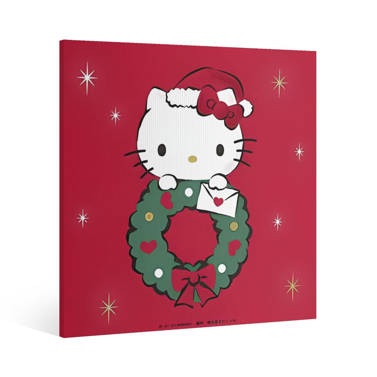 Hello Kitty Christmas Canvas Wall Art Cartoon Wall Decor | HD Printed ...