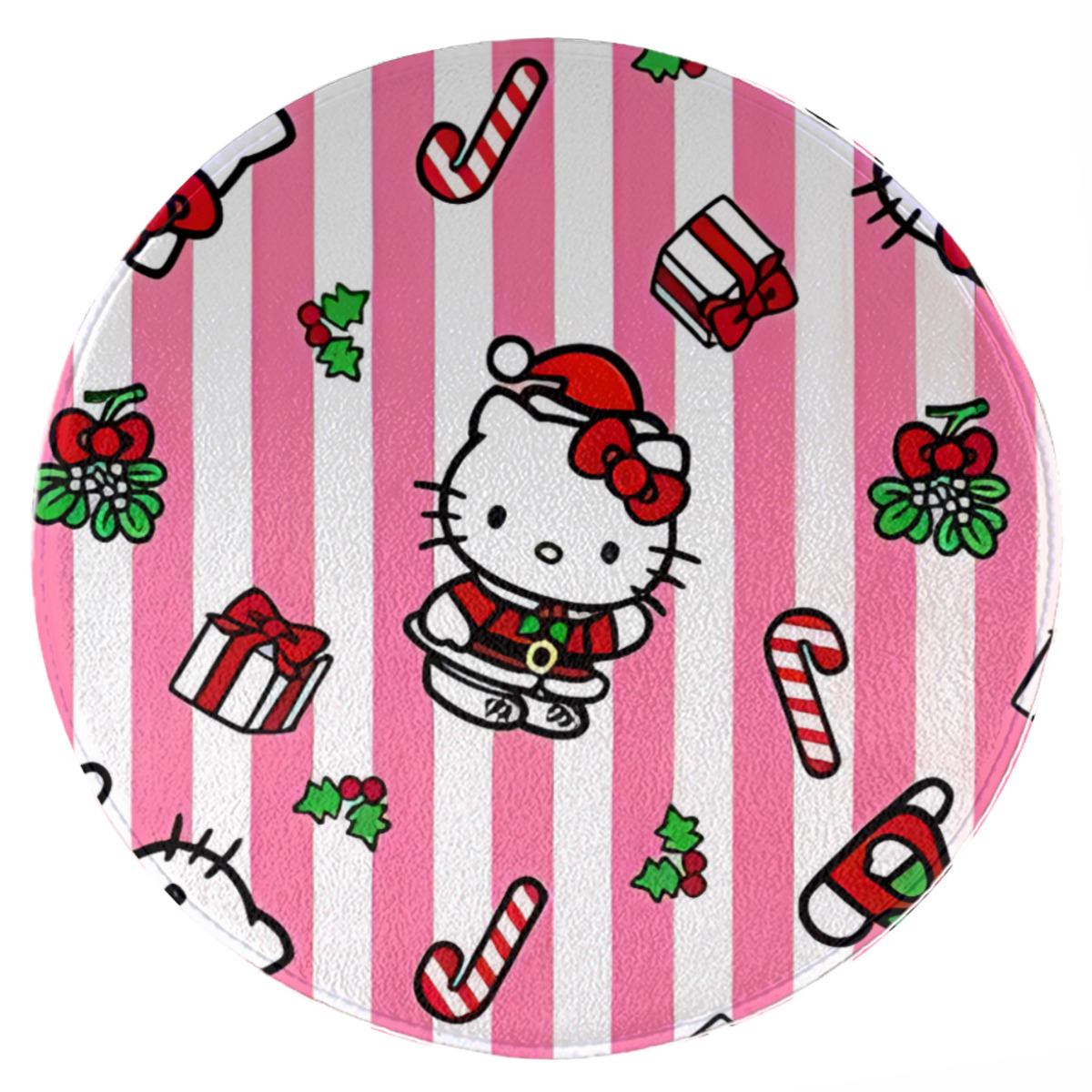Hello Kitty Christmas Circular Floor Mat Christmas Bathroom Rugs ...