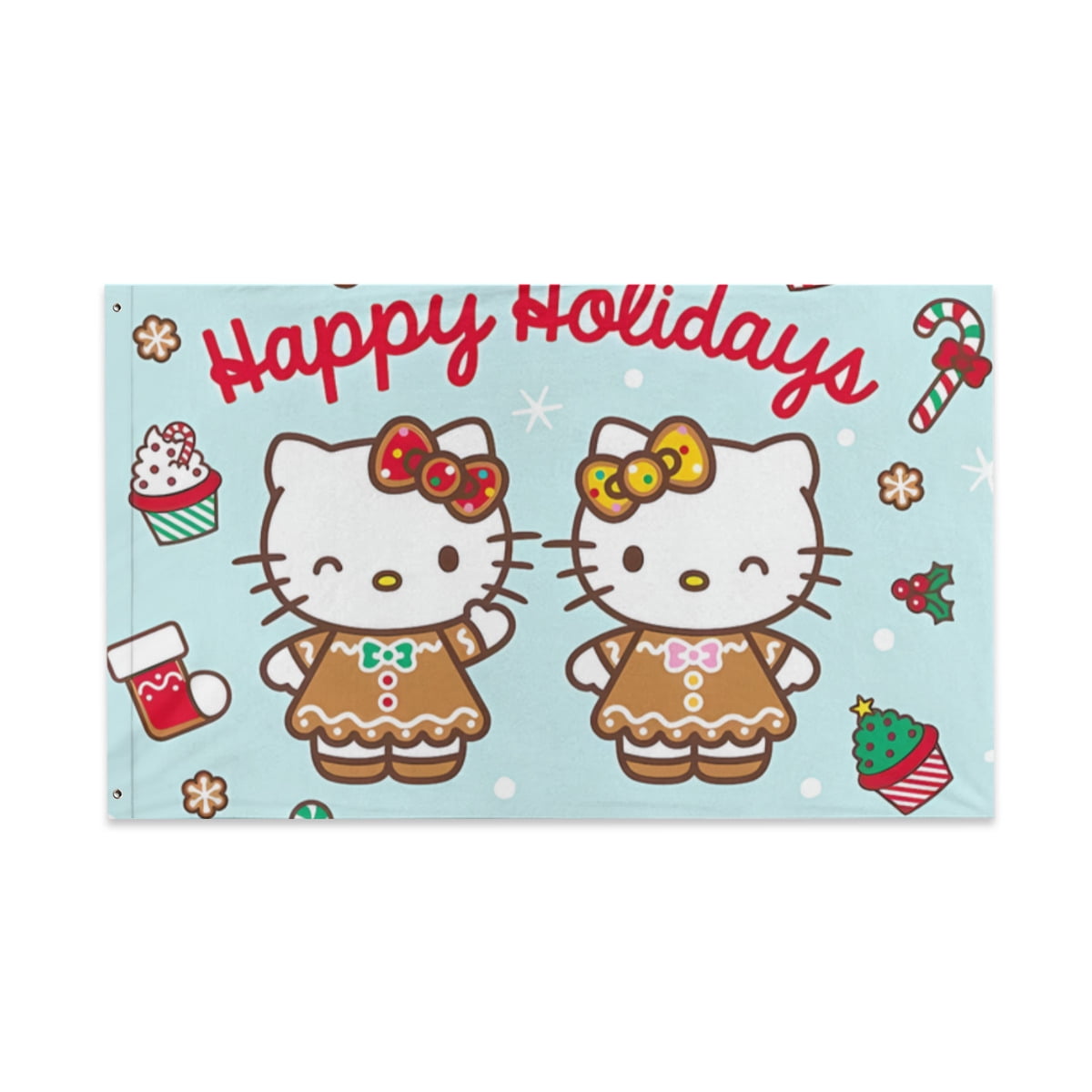 Hello Kitty Christmas Double-sided Flag Multiple Sizes Double-sided ...