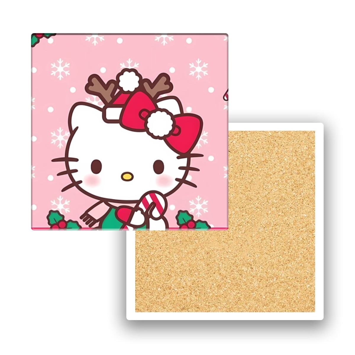 Hello Kitty Christmas Square Square Square Ceramic coasterss 6PCS ...