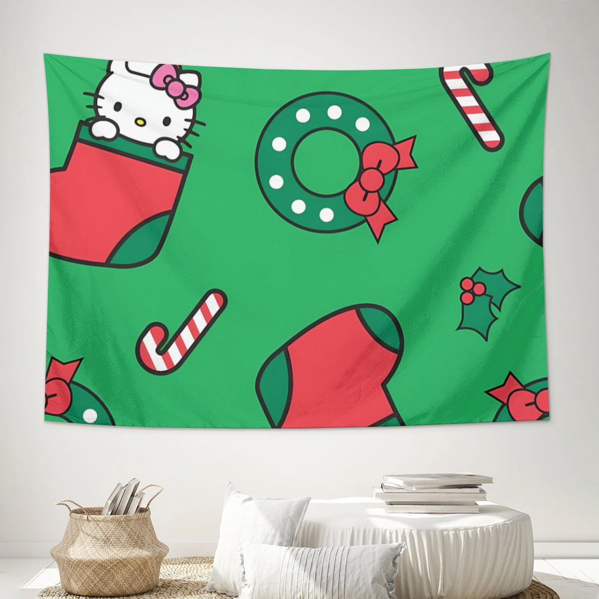 Hello Kitty Christmas TapestryMulti-size tapestries Christmas ...