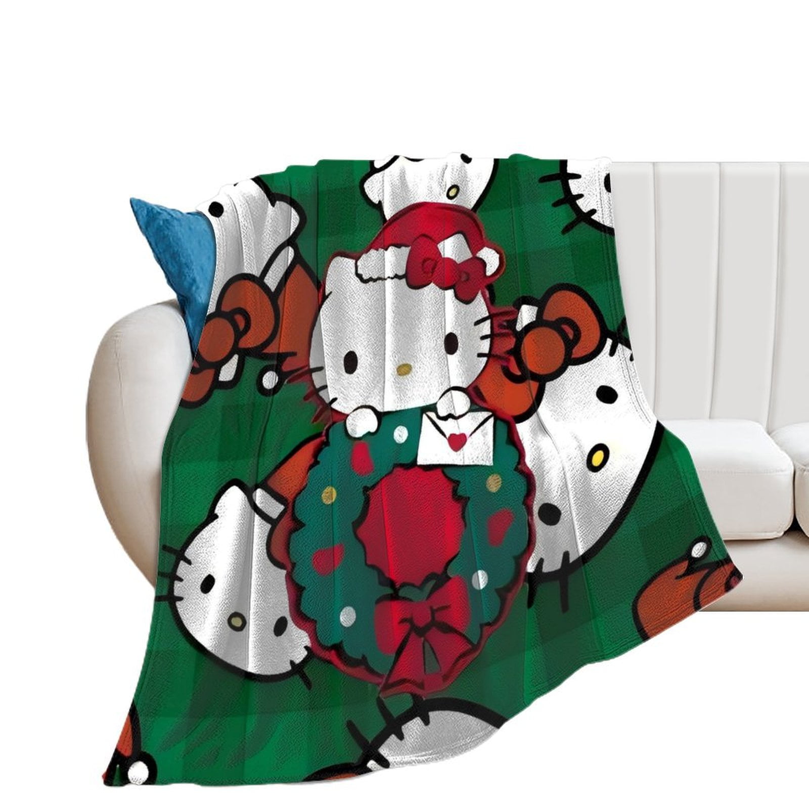 Hello Kitty Christmas Throw Blanket Hello Kitty Christmas Merch for ...