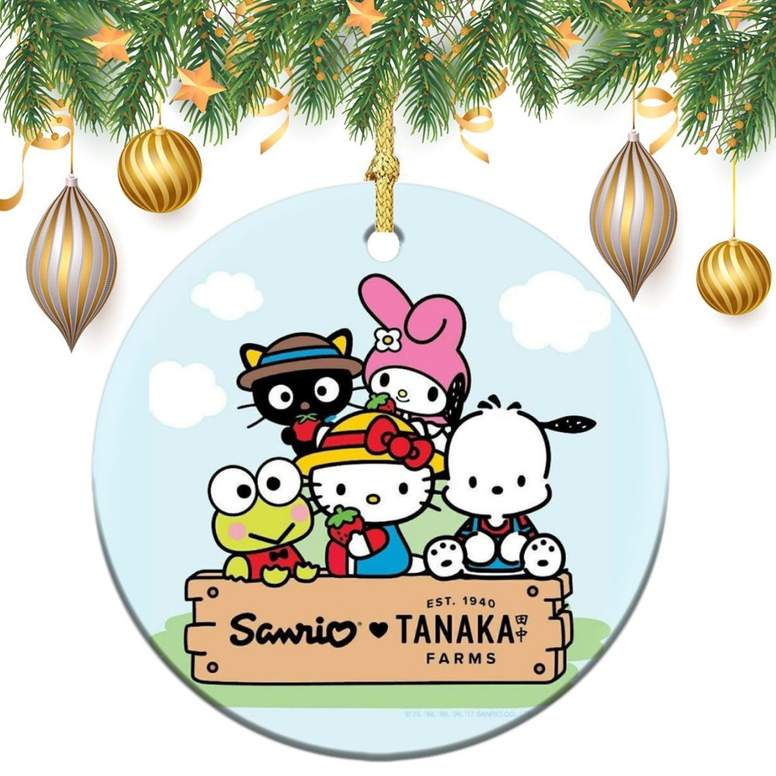Hello_Kitty Christmas Tree Ornaments Double-Sided Design For Kids Mom Dad Friends Families ...