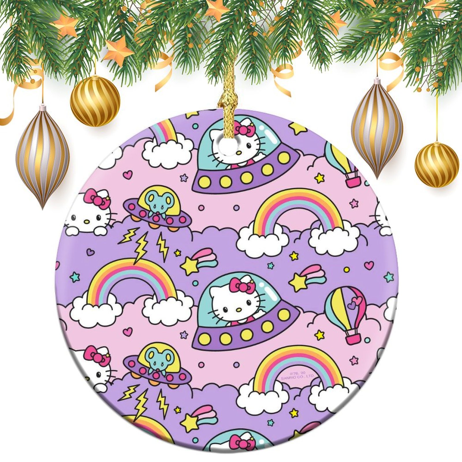 Hello_Kitty Christmas Tree Ornaments Double-Sided Design For Kids Mom Dad Friends Families ...