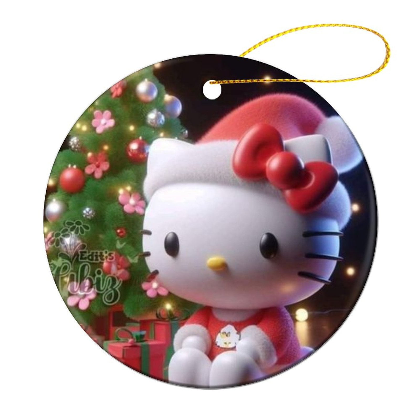 Hello Kitty Christmas Tree Ornaments Double-Sided Design For Kids Mom Dad Friends Families ...