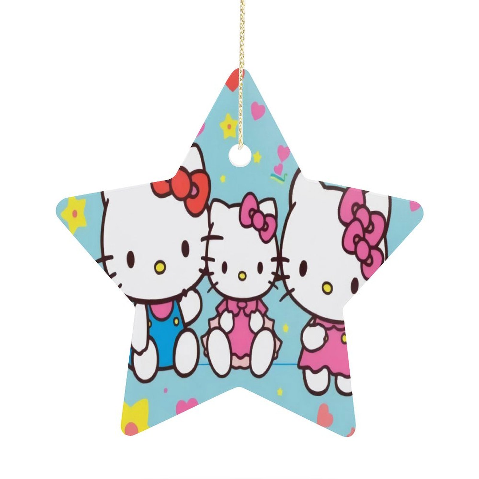 Hello Kitty Christmas star shaped decorations, Christmas tree ...
