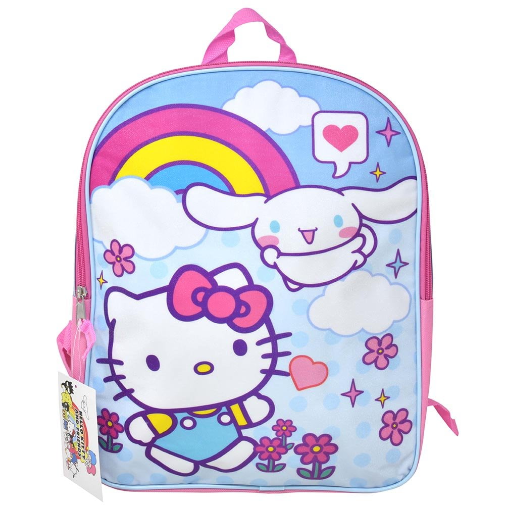 Hello Kitty with Cinnamoroll 15" Pink School Backpack for Girls ...