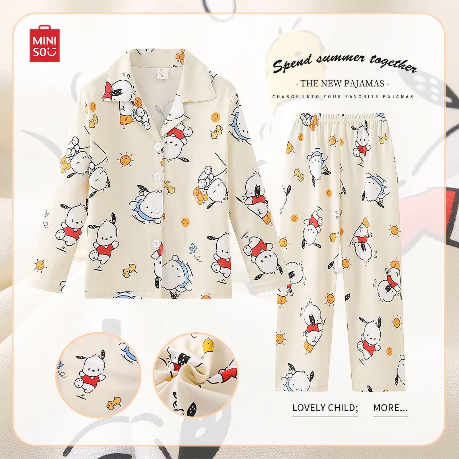 Hello Kitty Cinnamoroll Kawaii Anime Children Sleepwear Kuromi Girl ...