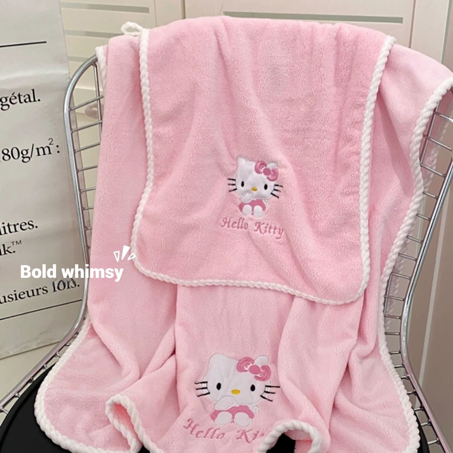 Hello Kitty Cinnamoroll Kuromi Facial Wash Towel With Dry Hair Cap ...
