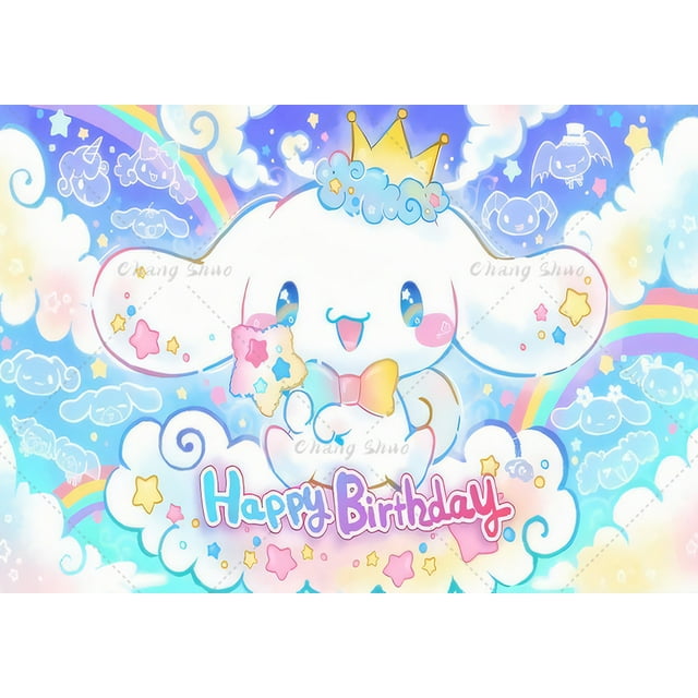 Hello Kitty Cinnamoroll Photo Backdrop Sanrio Kuromi Girls Birthday ...