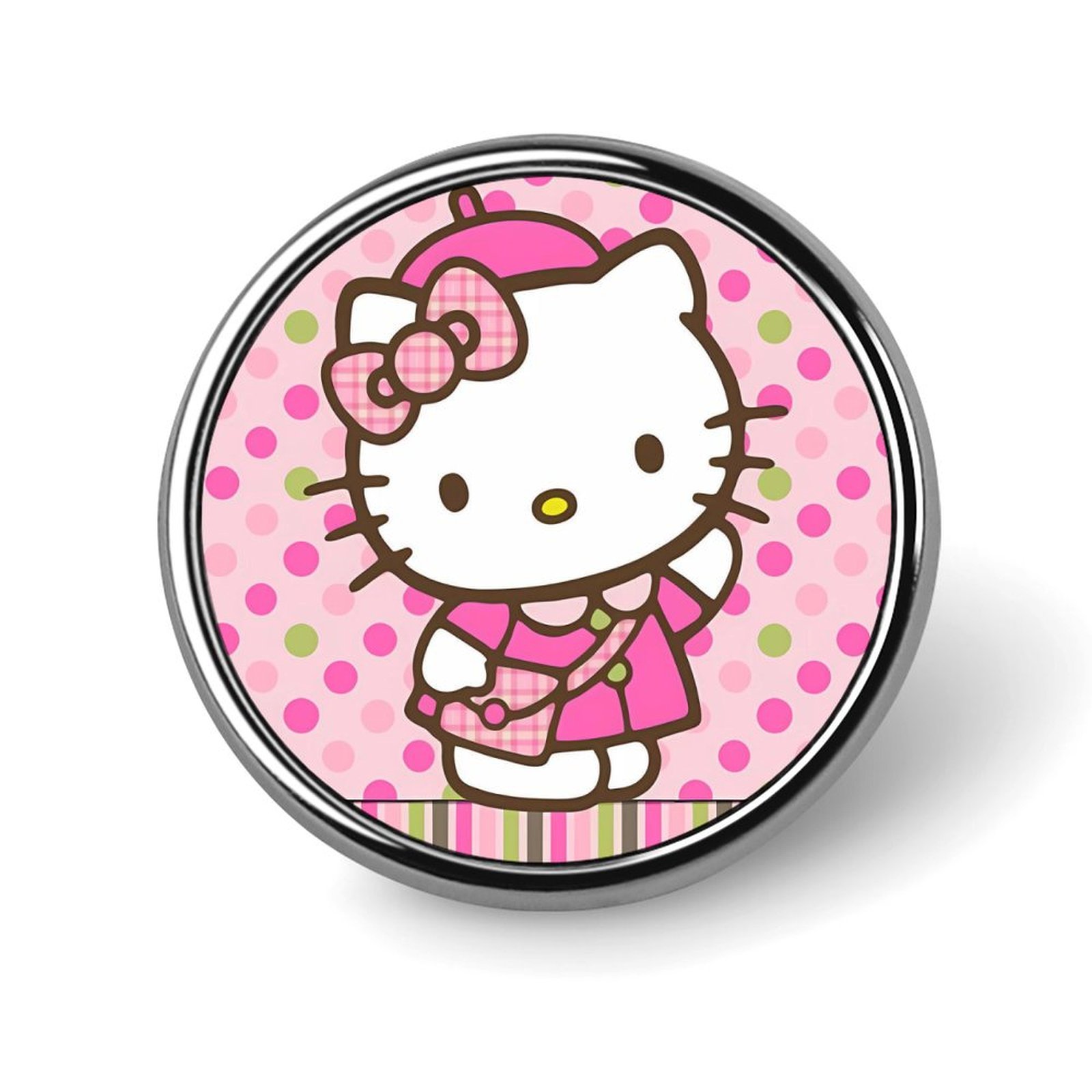Hello Kitty Circle Badges Round Chest Pins Brooch Decor Round Button ...