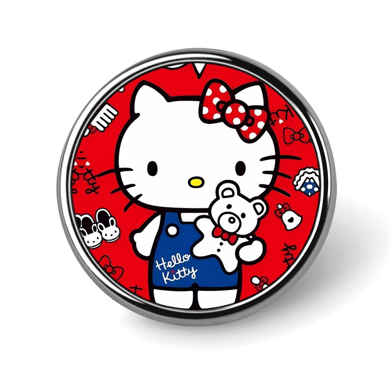 Hello Kitty Circle Badges Round Chest Pins Brooch Decor Round Button ...