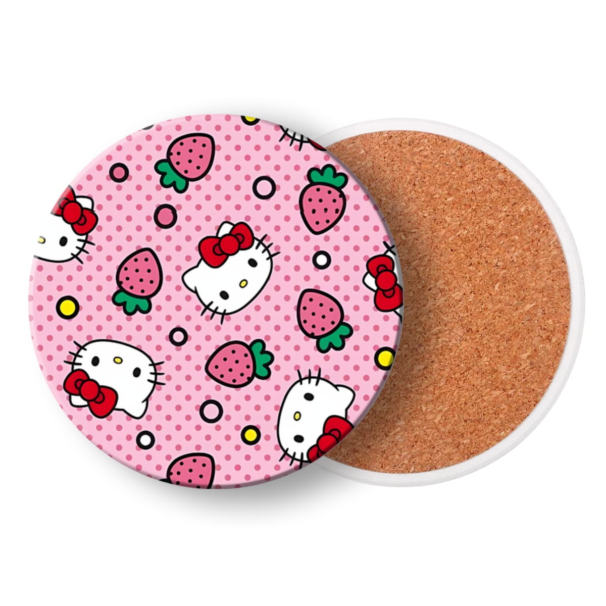 Hello Kitty Circular Ceramic coasters combination set 2PCS - Walmart.com