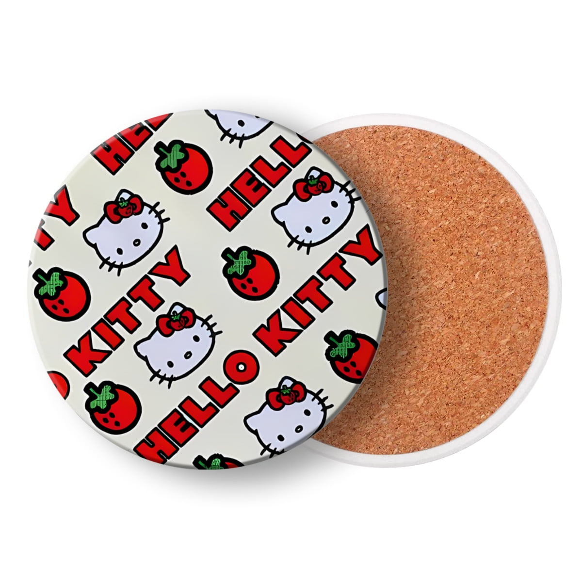 Hello Kitty Circular Ceramic coasters combination set 4PCS - Walmart.com