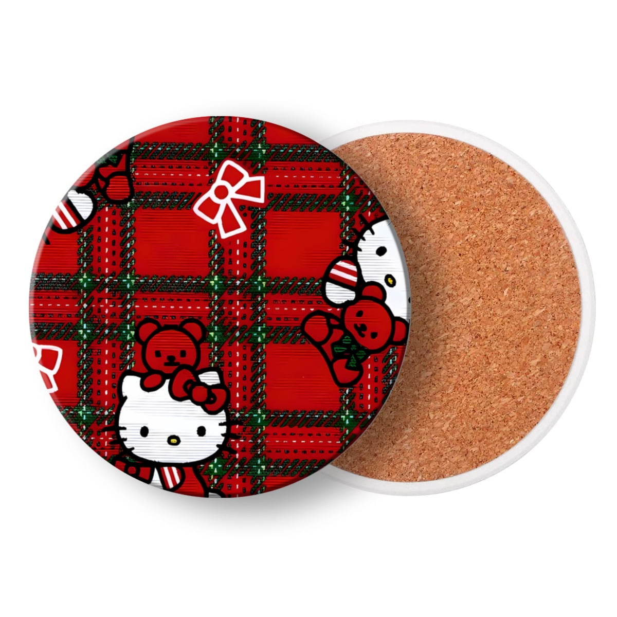 Hello Kitty Circular Ceramic coasters combination set 4PCS - Walmart.com